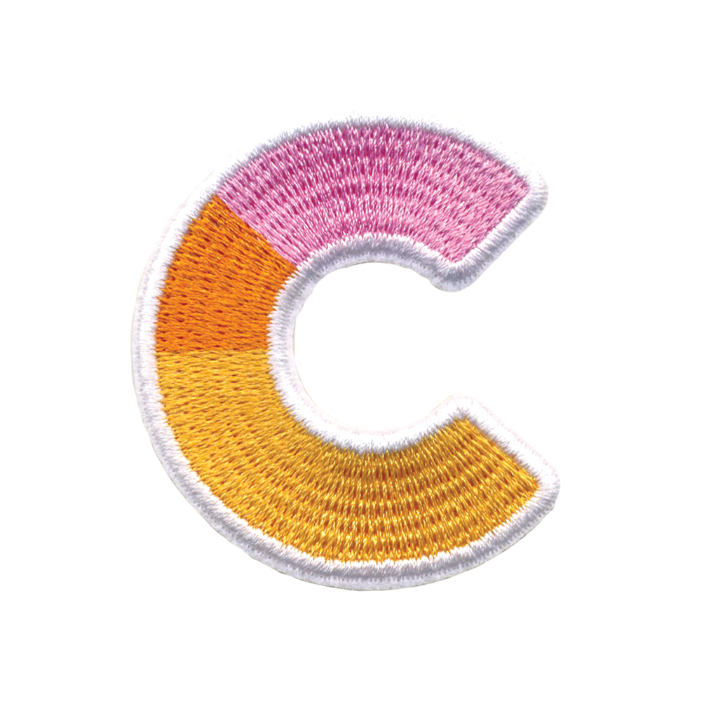 C Initial Color Block Sticker Patch | Iscream